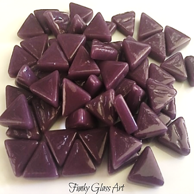 Glass Triangles 10mm - Grape | FUNKY GLASS ART