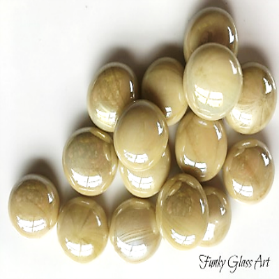 Mini Glass Gems - Cream | FUNKY GLASS ART