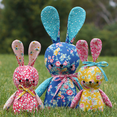 Betsy and Bubs Bunny Toy Sewing Pattern Download | Melly & me