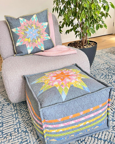 Star Lazing Ottoman and Cushion Sewing Pattern Download | Melly & me