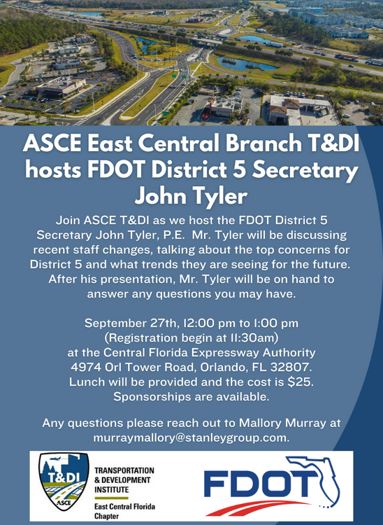 ASCE T&DI September Luncheon | ASCE | FL | ECB