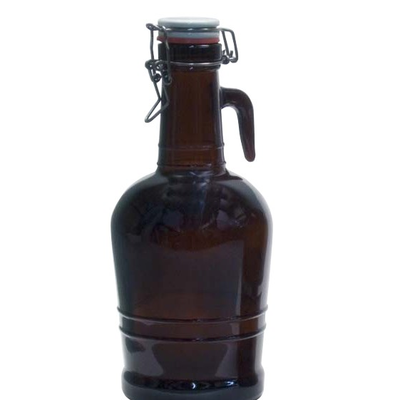 2-Liter Amber Growler with Glass Handle | The BeerLab