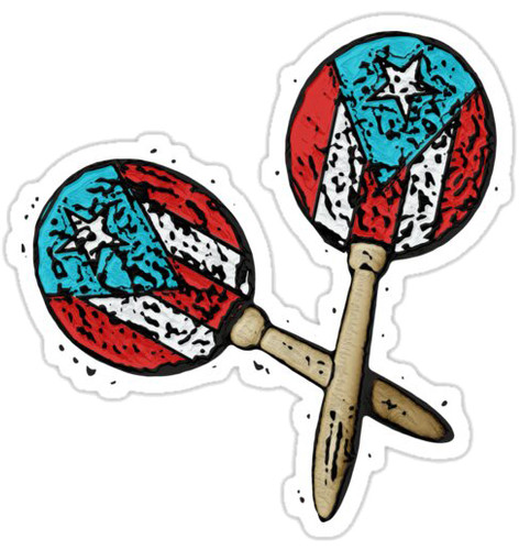 PR Flag Maracas | Stickers