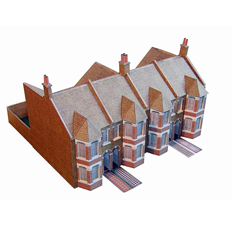 TERDF Victorian terraced houses full relief 1/76 | Kingsway Models