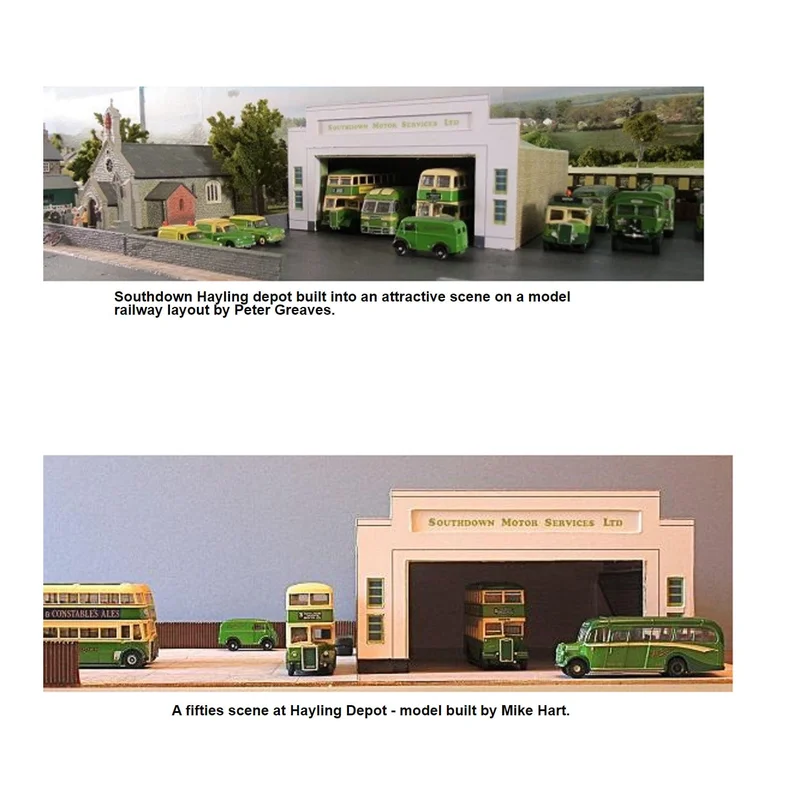 SHAY Southdown Hayling Island bus depot 1/76 | Kingsway Models