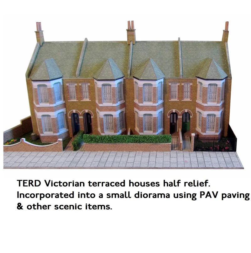 TERD Victorian terraced houses half relief 1/76 | Kingsway Models