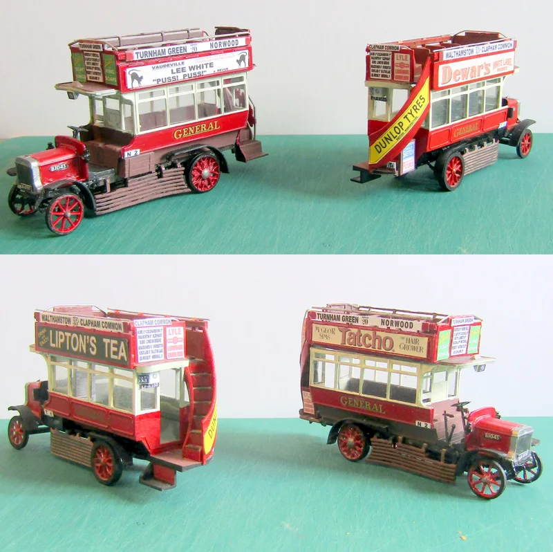 B type LGOC omnibus adverts 1/72 | Kingsway Models