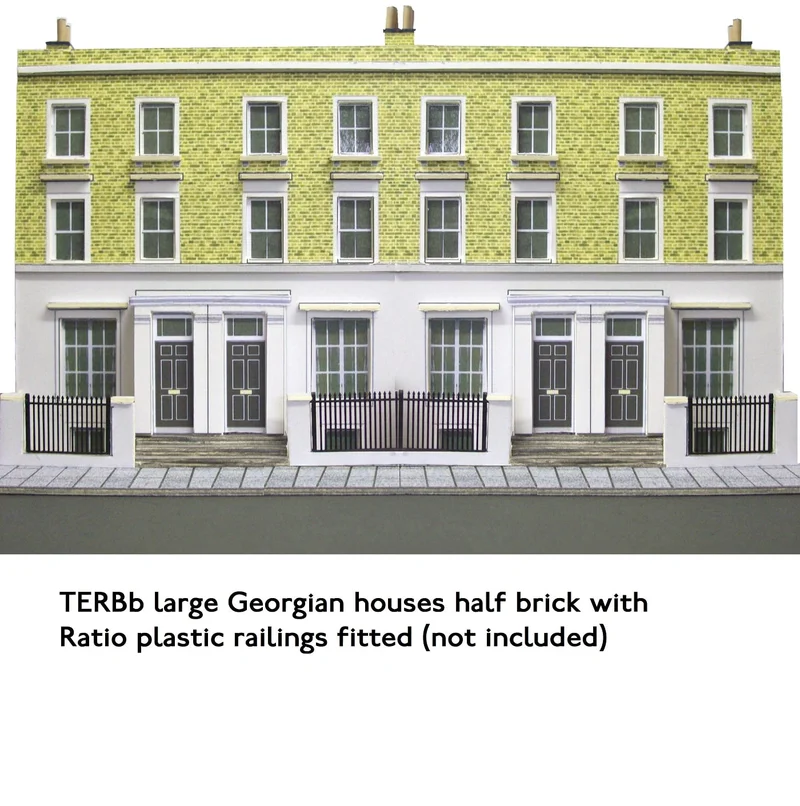 TERB Large Georgian terraced houses half relief 1/76 | Kingsway Models