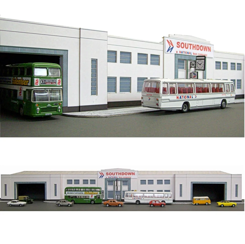 SPH Southdown Hilsea bus depot 1/76 | Kingsway Models