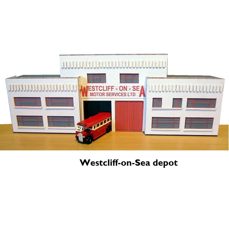 ENCY ENCP WSTC Canvey bus depot 1/76 | Kingsway Models