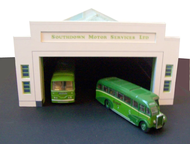 SHAY Southdown Hayling Island bus depot 1/76 | Kingsway Models