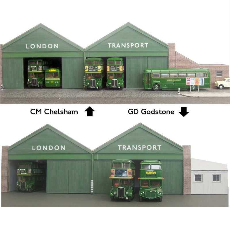 CM/GD Chelsham / Godstone LT country / LCBS bus garage 1/76 | Kingsway ...