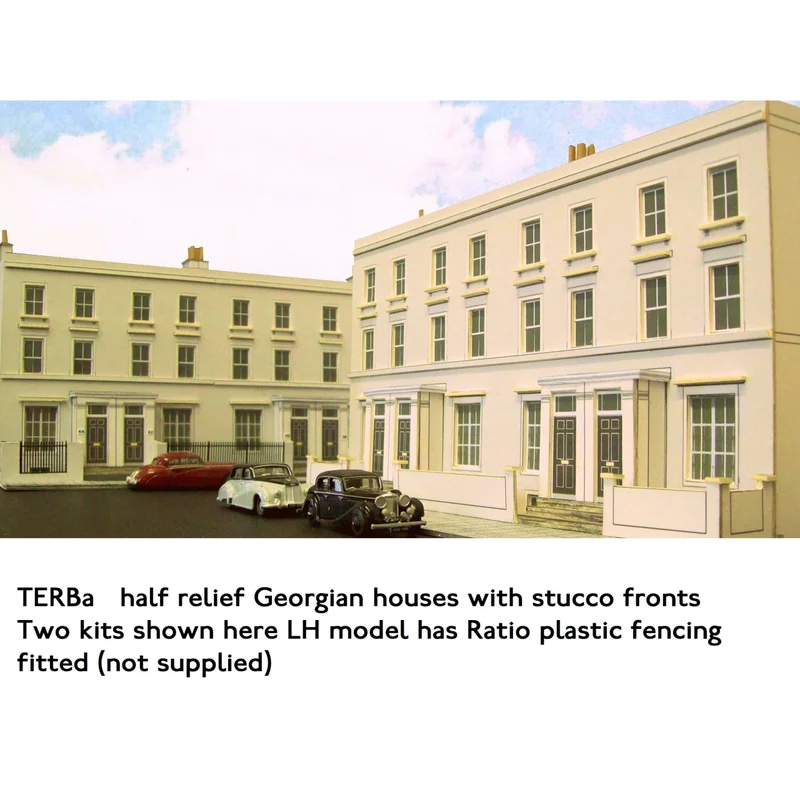 TERB Large Georgian terraced houses half relief 1/76 | Kingsway Models