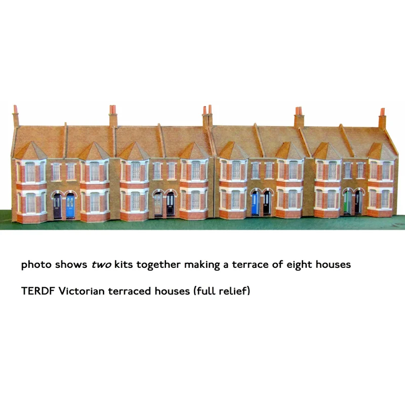 TERDF Victorian terraced houses full relief 1/76 | Kingsway Models