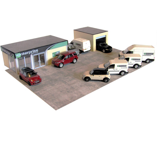 ECR Car Rental office 1/76 | Kingsway Models