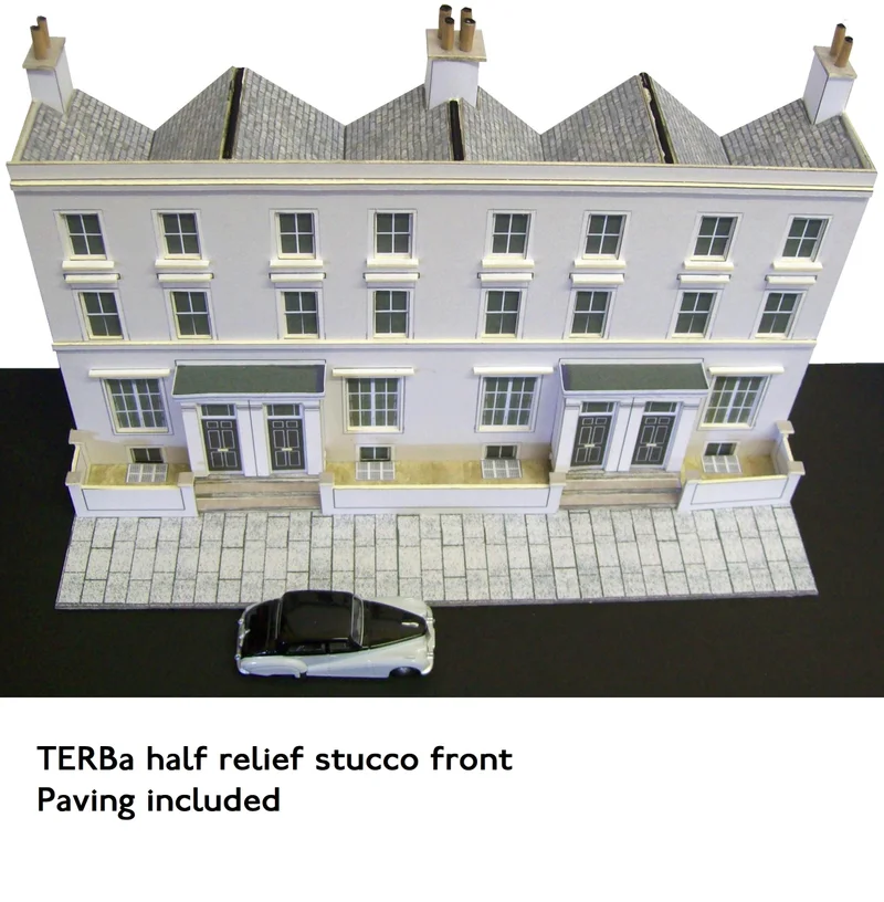 TERB Large Georgian terraced houses half relief 1/76 | Kingsway Models
