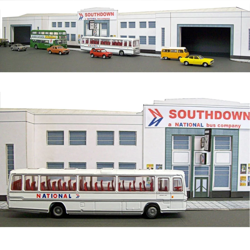 SPH Southdown Hilsea bus depot 1/76 | Kingsway Models