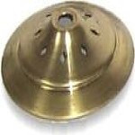 (6/PK) 3.5" ROUND VENTED VASE CAP BRASS | Kuta Glass