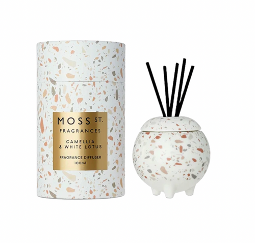 Camellia & White Lotus Ceramic Diffuser | Karmeleons Gifts