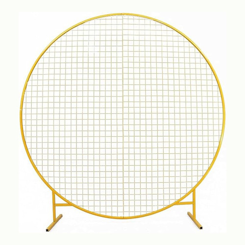 Gold Round Mesh Arch | just joy events