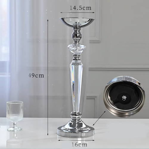 Silver Crystal Centerpiece Stand | just joy events