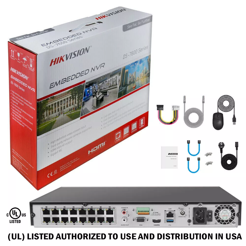Hikvision 16CH CCTV Security IP Camera System MIC IR 4K AcuSense PoE Lo ...