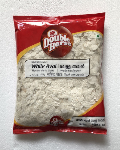 DOUBLE HORSE WHITE AVAL (POHA) 500GM | Apna Bazaar Grocery