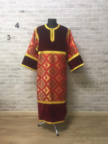 Сombined brocade and velvet sticharion - stikhar - Altar Server Reader ...