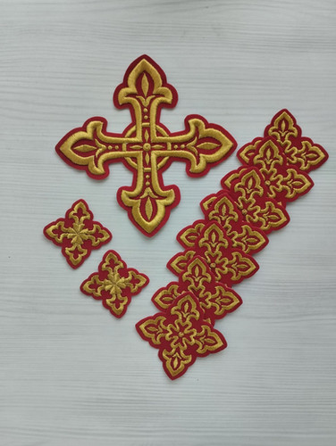 Deacon vestment's 10 crosses set - Set of crosses for deacon liturgical ...
