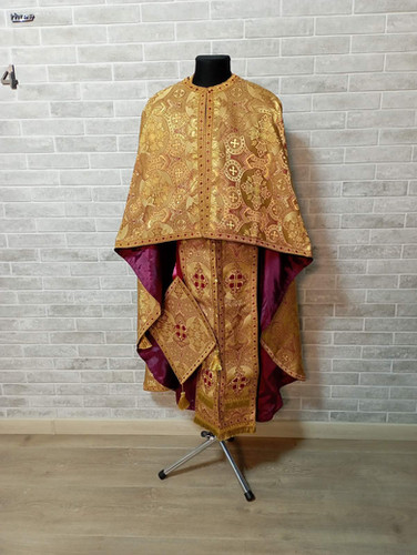 Priest vestment in Greek brocade - Liturgical orthodox costume - Phelon ...