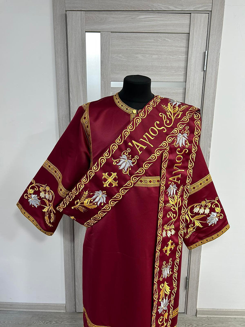 Embroidered protodeacon's Vestment with Slavic double orar ...