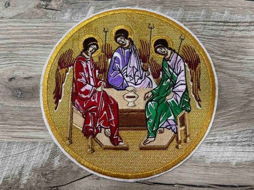 Round patch icon for phelon - Embroidered vestment applique - Holy ...