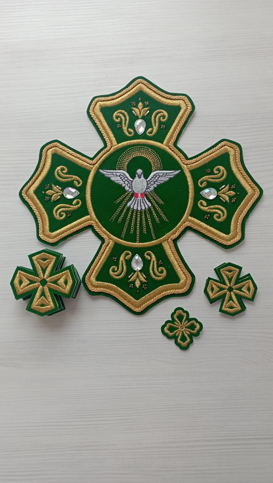 Holy Spirit crosses - Set of crosses - Vestments crosses set - 14 ...