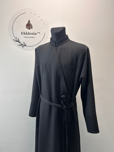 Basic Greek-style cassock for priest - Orthodox cassock in crepe-suit ...