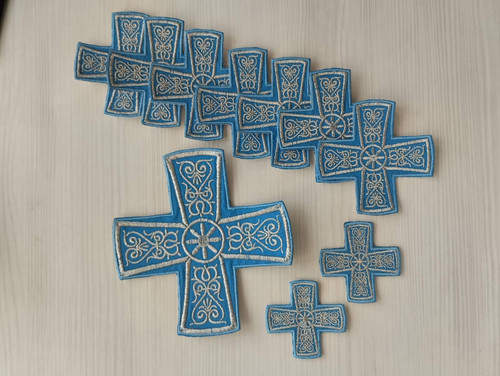 Deacon vestment's 10 crosses - Set of crosses for deacon liturgical ...