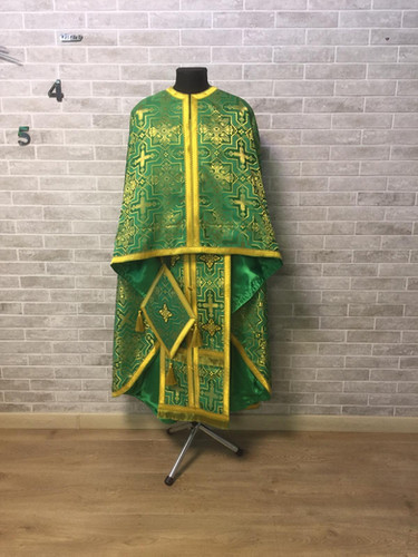 Green priest vestment in brocade - Greek-style vestment - Orthodox ...