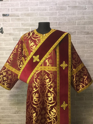 Protodeacon's combined set: velvet orar and brocade sticharion - Deacon ...