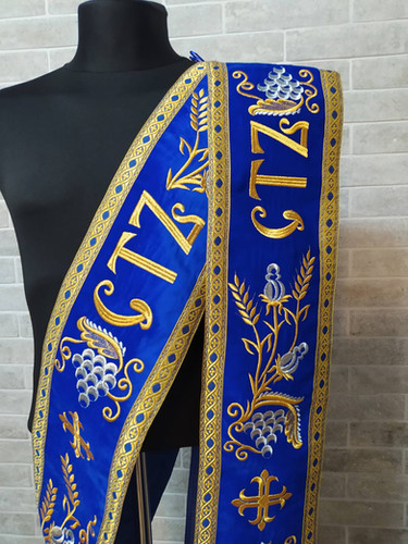 Russian deacon double orar - Protodeacon's orarion - Orthodox priest ...