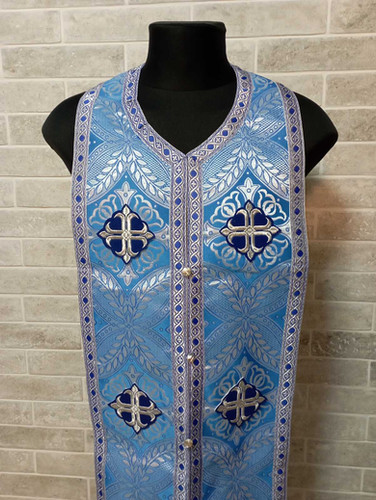 Orthodox stole and cuffs in brocade - Priest's communion set - Gift ...