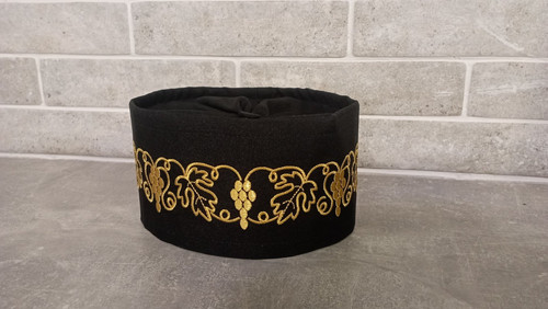 Greek style Skufia - Greek Skufia Calotte Black in Velvet - biretta ...