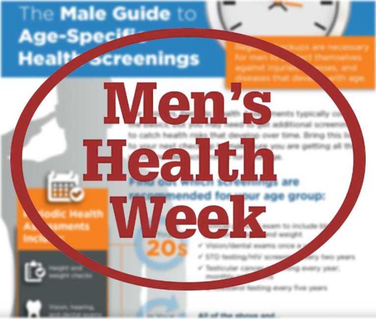 Listen up guys ! It's Men's Health Week and its time to talk