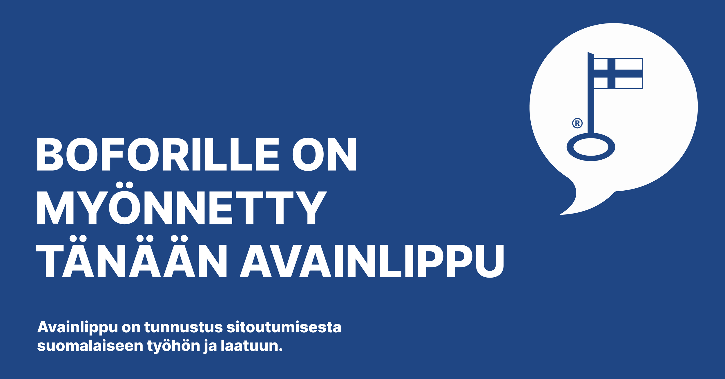 Boforille on myönnetty avainlippu