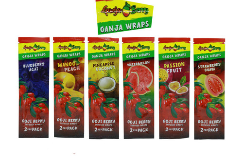 Ganja Wraps- 2 Packs Goji Berry Wraps with Flavor Enhanced | Caligars