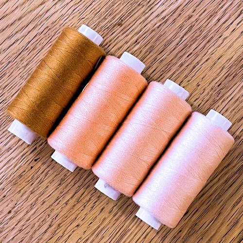 Polyester Thread Pack of 4 - Apricot to Bronze Set E | Fabric Shed