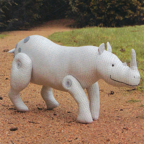 Ric Rac Dozer the Rhinoceros - Soft Toy Sewing Pattern | Fabric ShedRic Rac