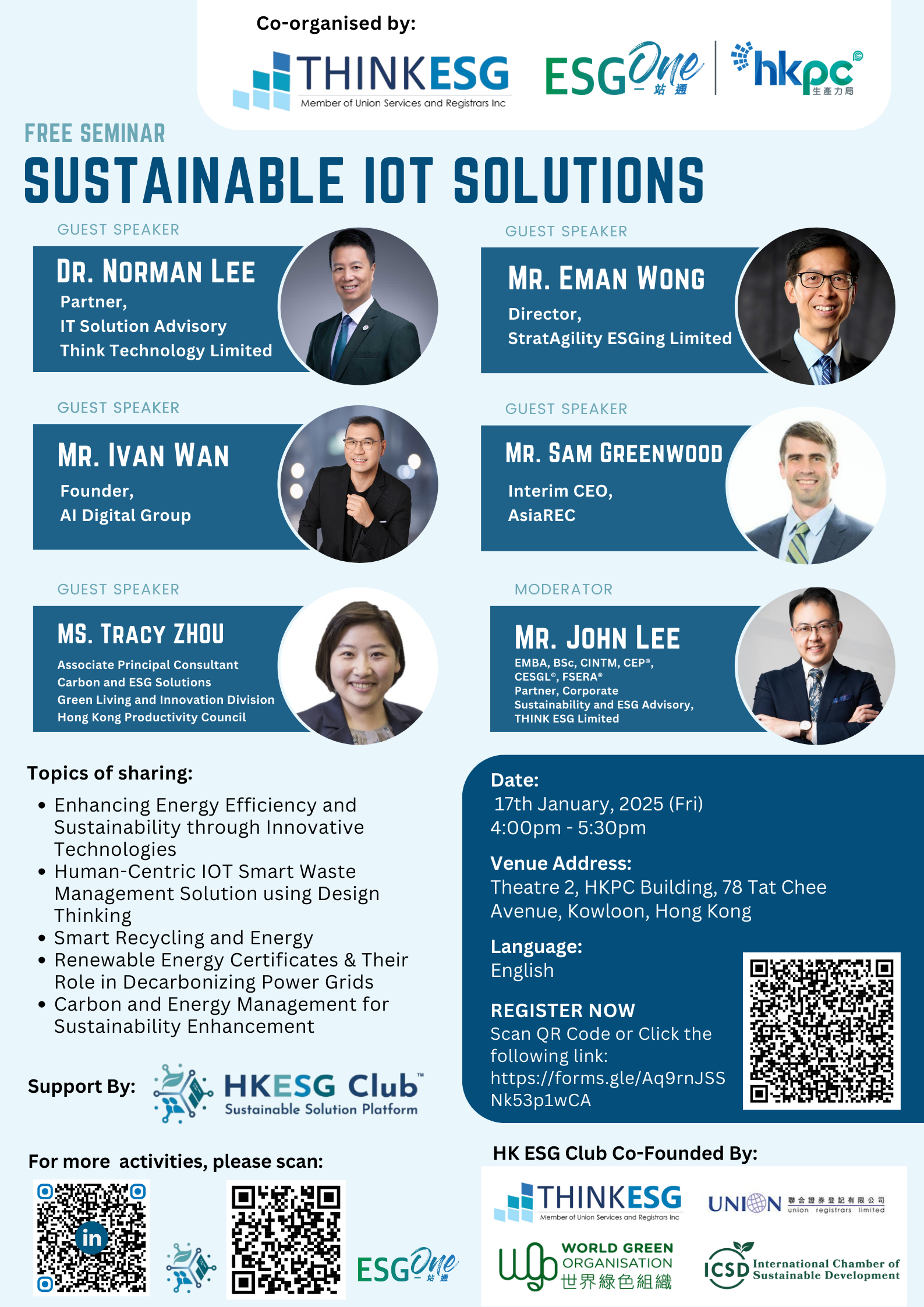 HONG KONG ESG CLUB & Hong Kong Productivity Council Seminar ...