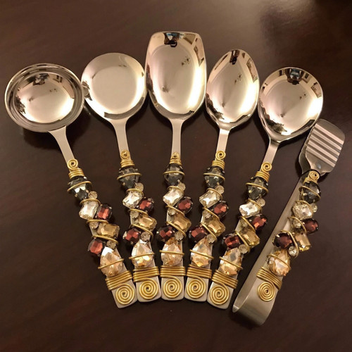 Crystal serving (set of six) | Indietaufa