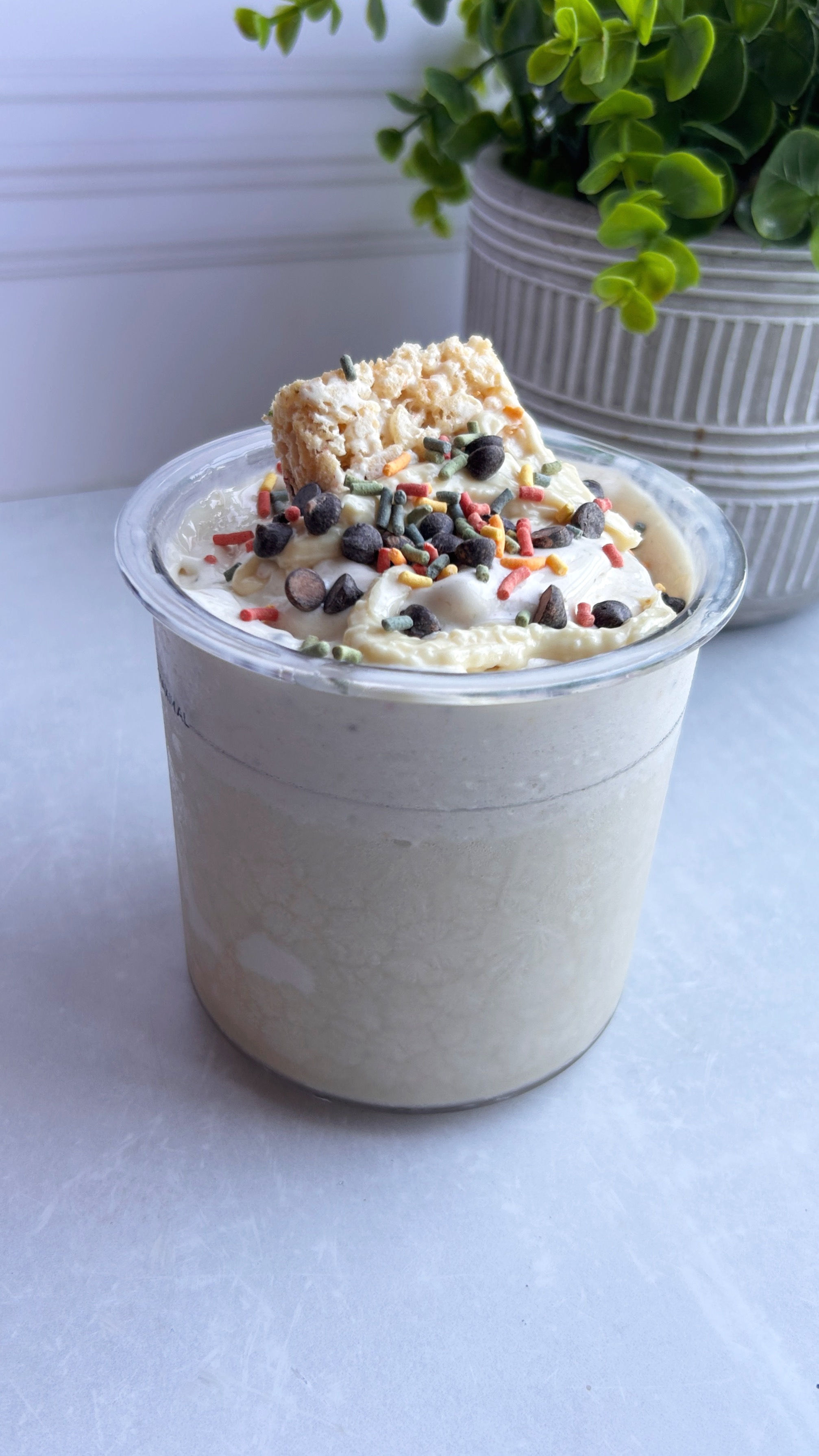 Birthday Cake Rice Krispie Protein Ice Cream