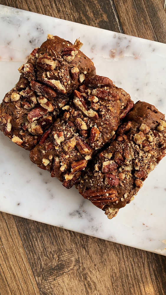 Chocolate Candied Pecan Caramel Loaves (Gluten Free & Low Sugar)