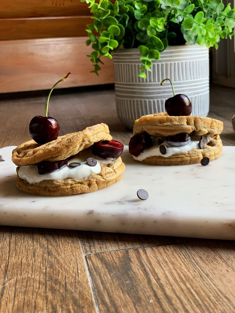 Chocolate Cherry Waffles (Paleo & Low Carb)